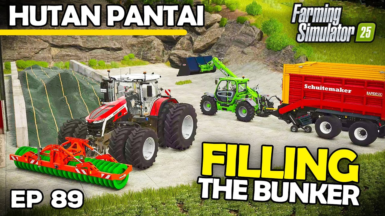 FILLING OUR FIRST BUNKER | Farming Simulator 25 - Hutan Pantai ...