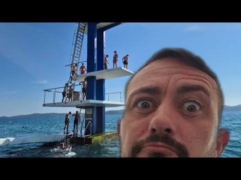 I jumped off the BIGGEST diving board in Croatia! - YouTube