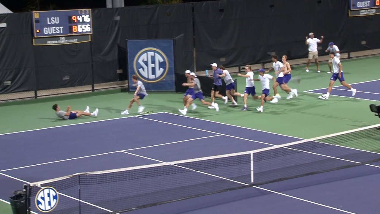 Moving forward: LSU men's tennis advances in the SEC championship - YouTube