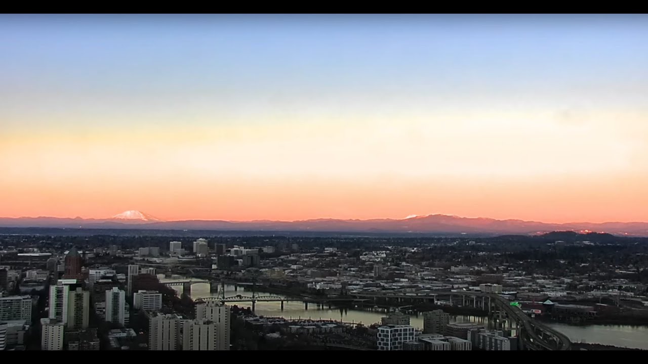 LIVE: Sunset over Portland - YouTube