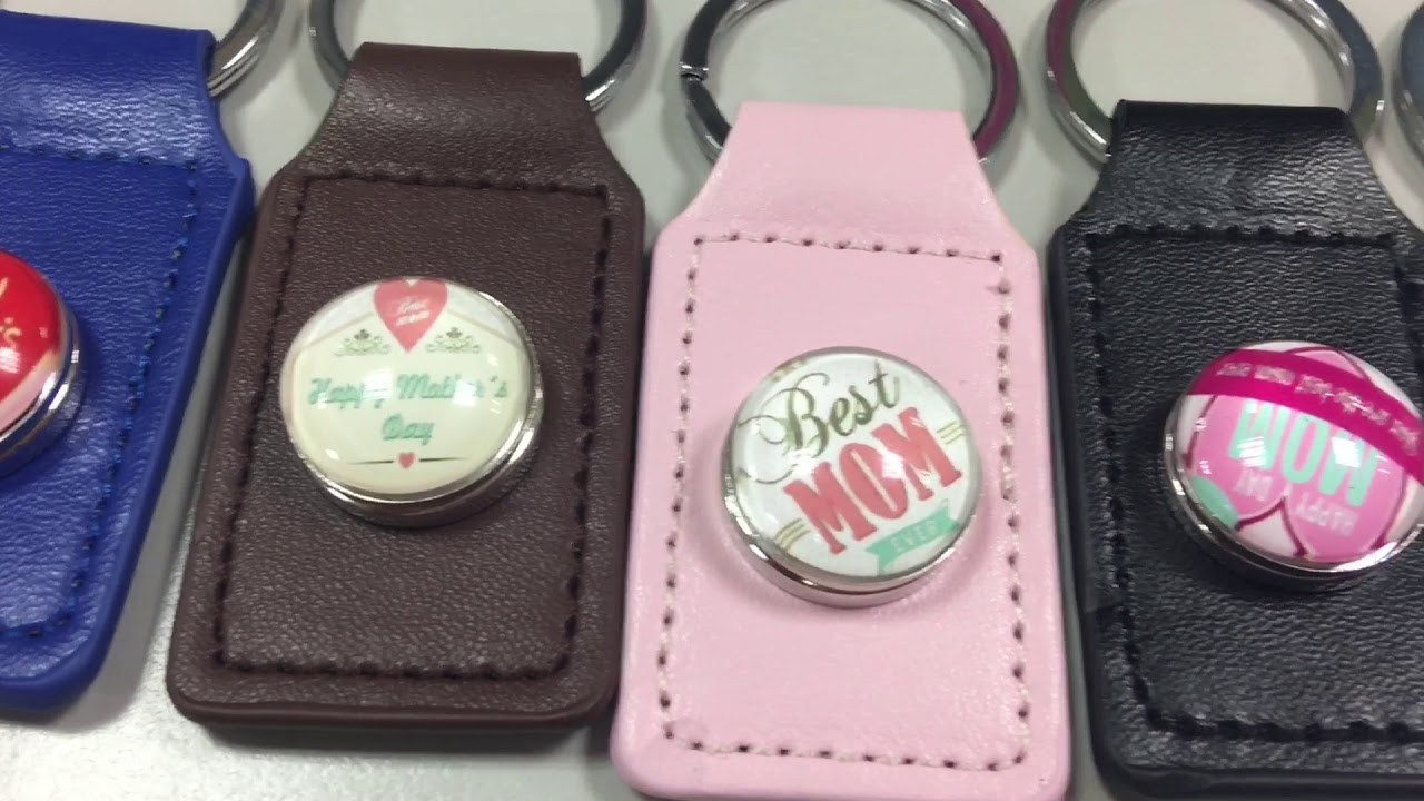 Wholesale Leather Snap Keychain + Snap Buttons- Personalized Snap ...