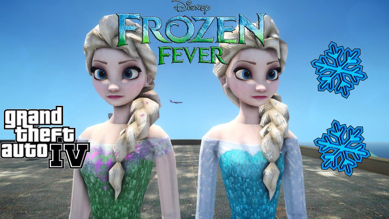 GTA 4: ELSA with EMERALD DRESS - FROZEN FEVER - YouTube