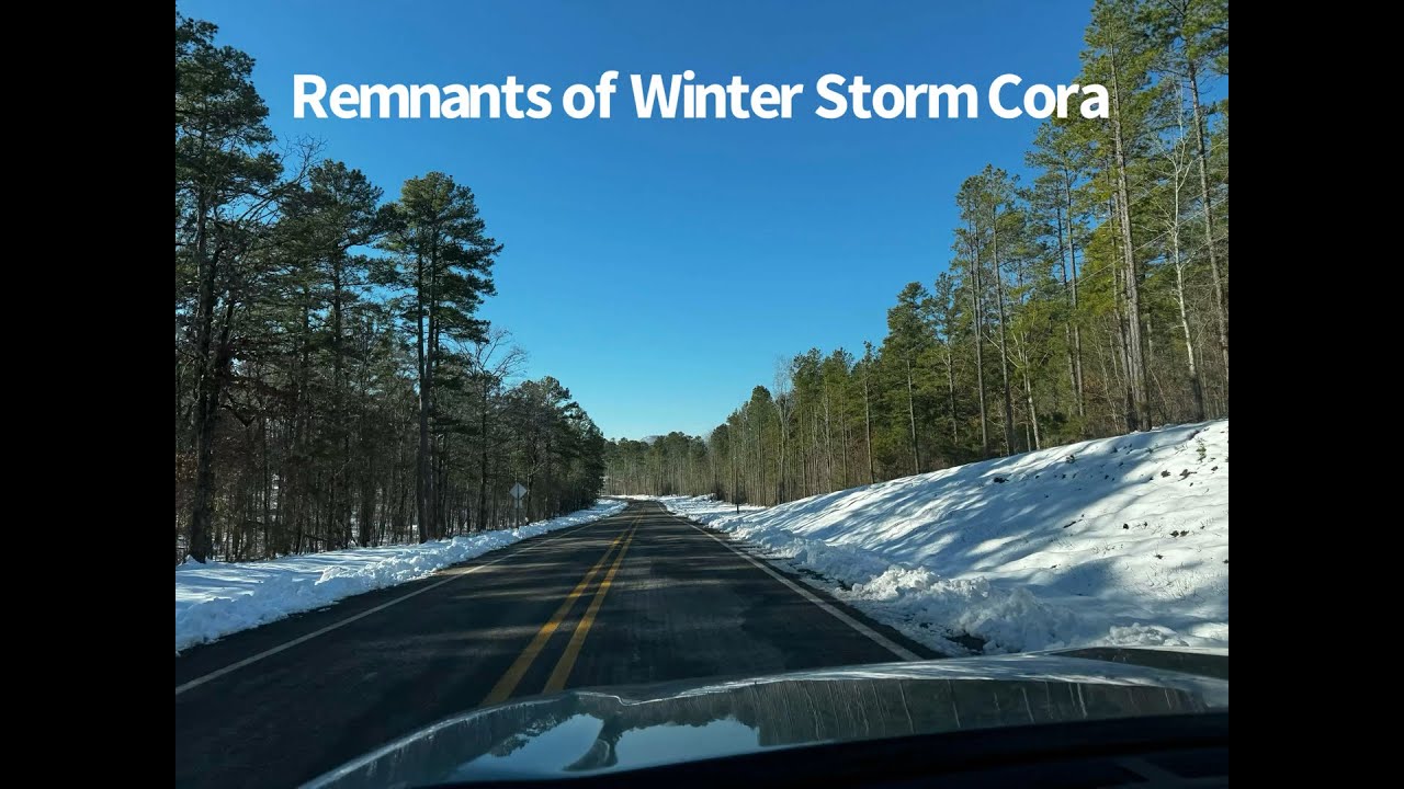 Remnants of Winter Storm Cora in the Ouachita Mountains of Arkansas ...