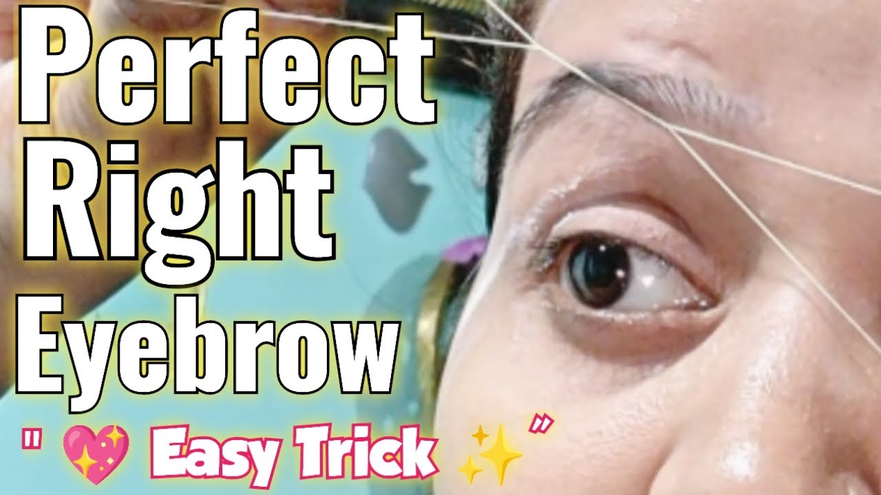 💖 Perfect Right Eyebrow Shape! | Easy Salon Trick Pooja beautician vlog ...
