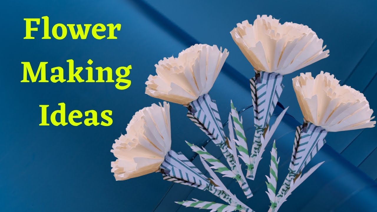 Flower Making Ideas/Paper Flower Making Ideas/ Paper Craft Ideas ...