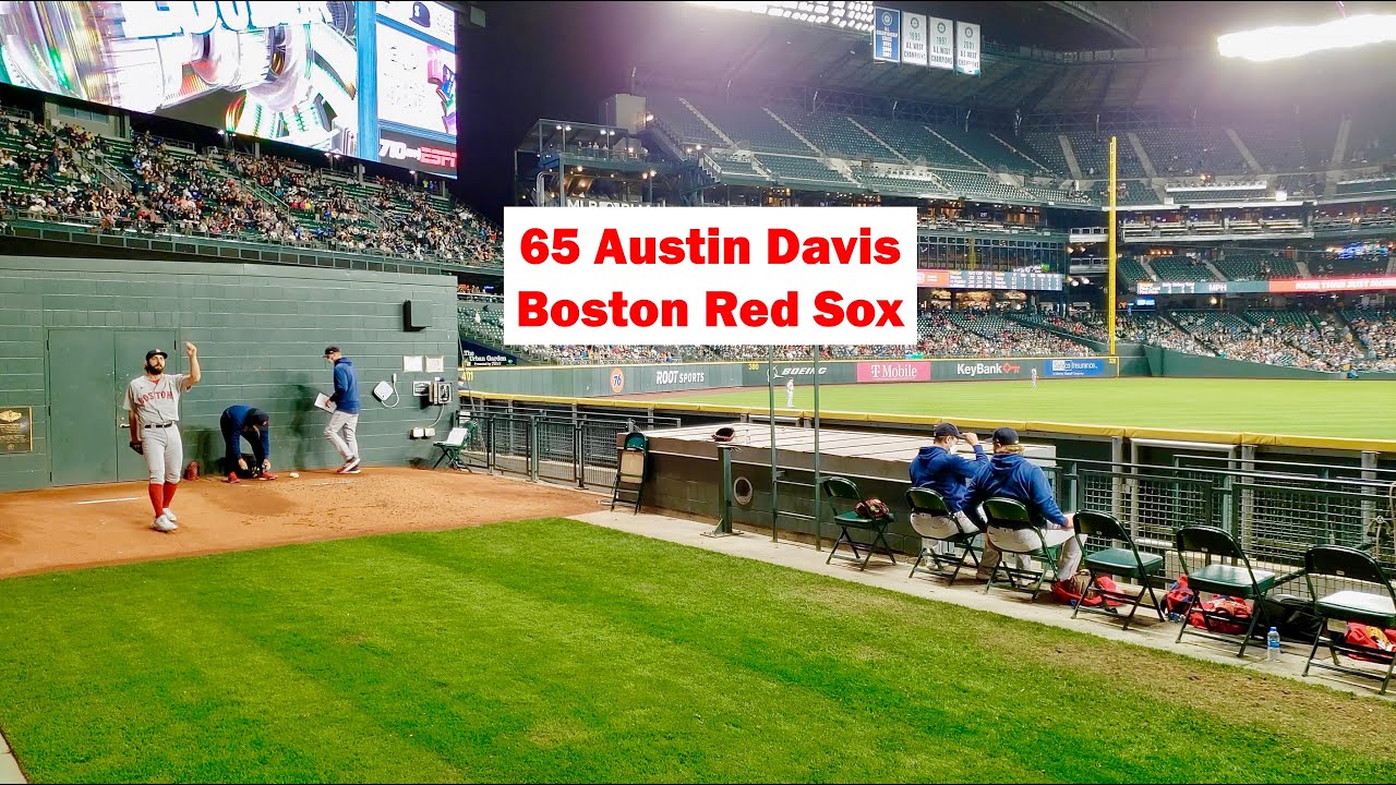 Boston Red Sox Pitcher Austin Davis Warm up including Home Run into ...