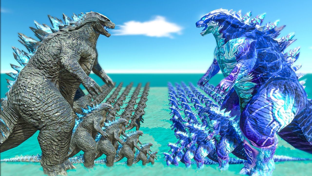 Sea Godzilla War - Growing Godzilla 2014 vs Sharkzilla, Size Comparison ...
