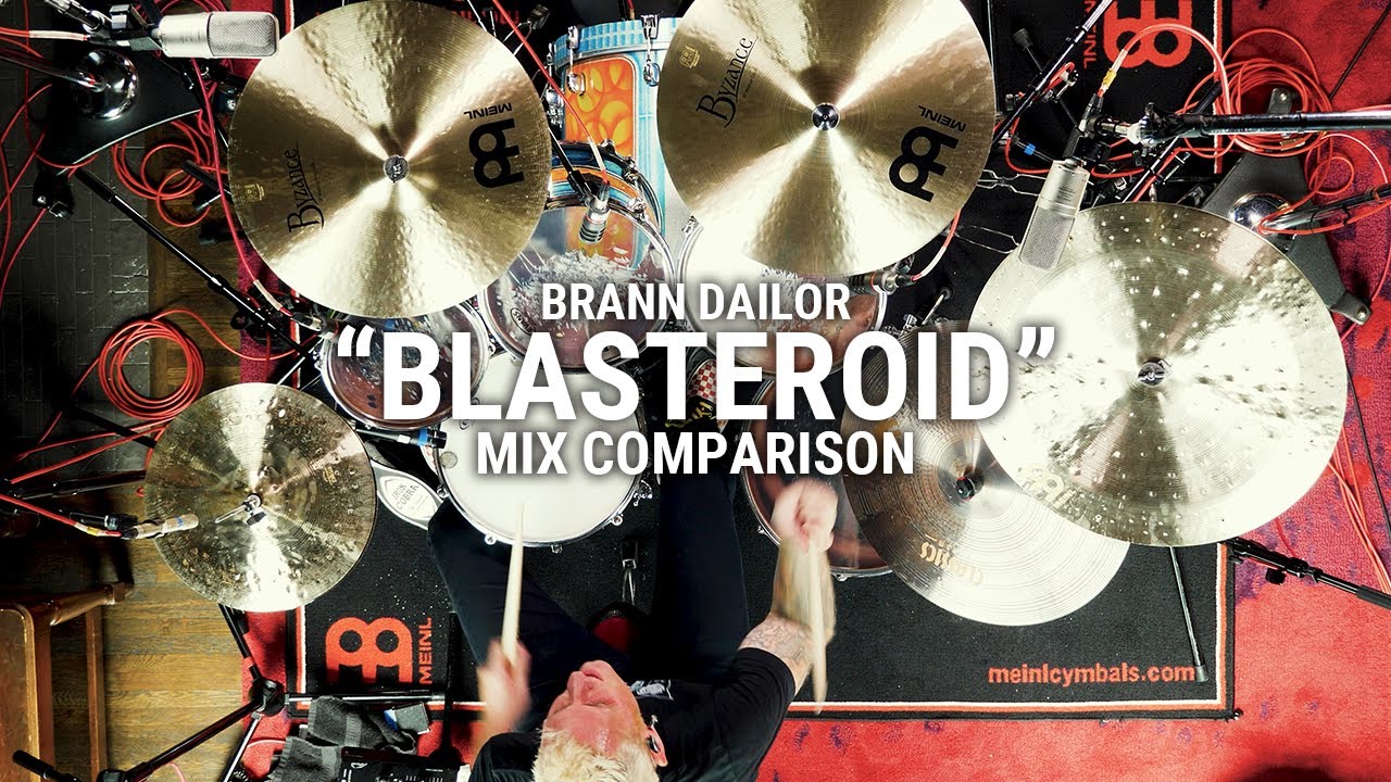 Meinl Cymbals - Brann Dailor - "Blasteroid" Mix Comparison - YouTube