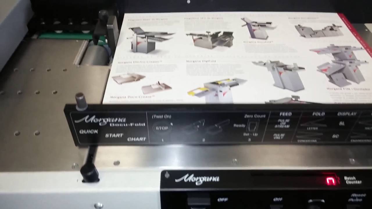 Plegadora de papel Morgana Junior - YouTube