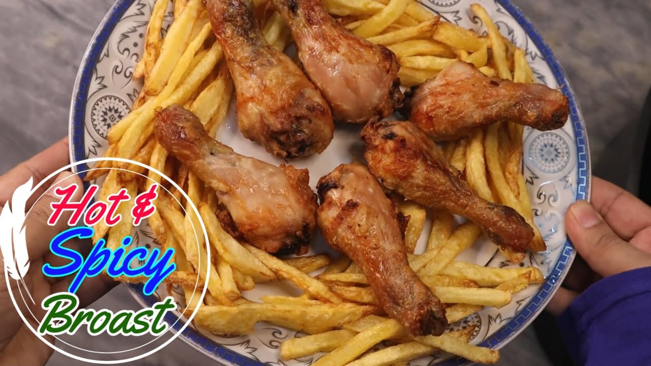 Chicken Broast Recipe | Air fryer recipe | Hot And Spicy | No Oil ...