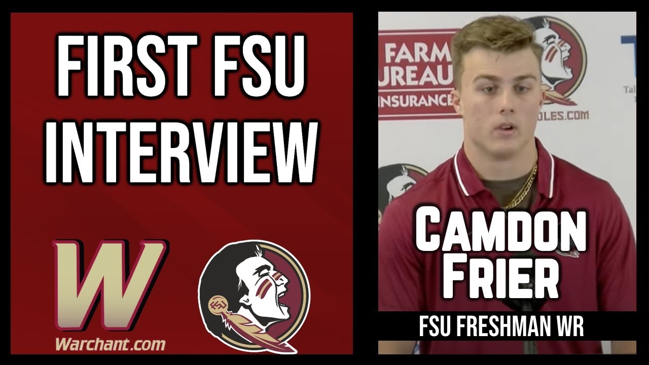 Camdon Frier Freshman WR First FSU Interview | FSU Football | Warchant ...