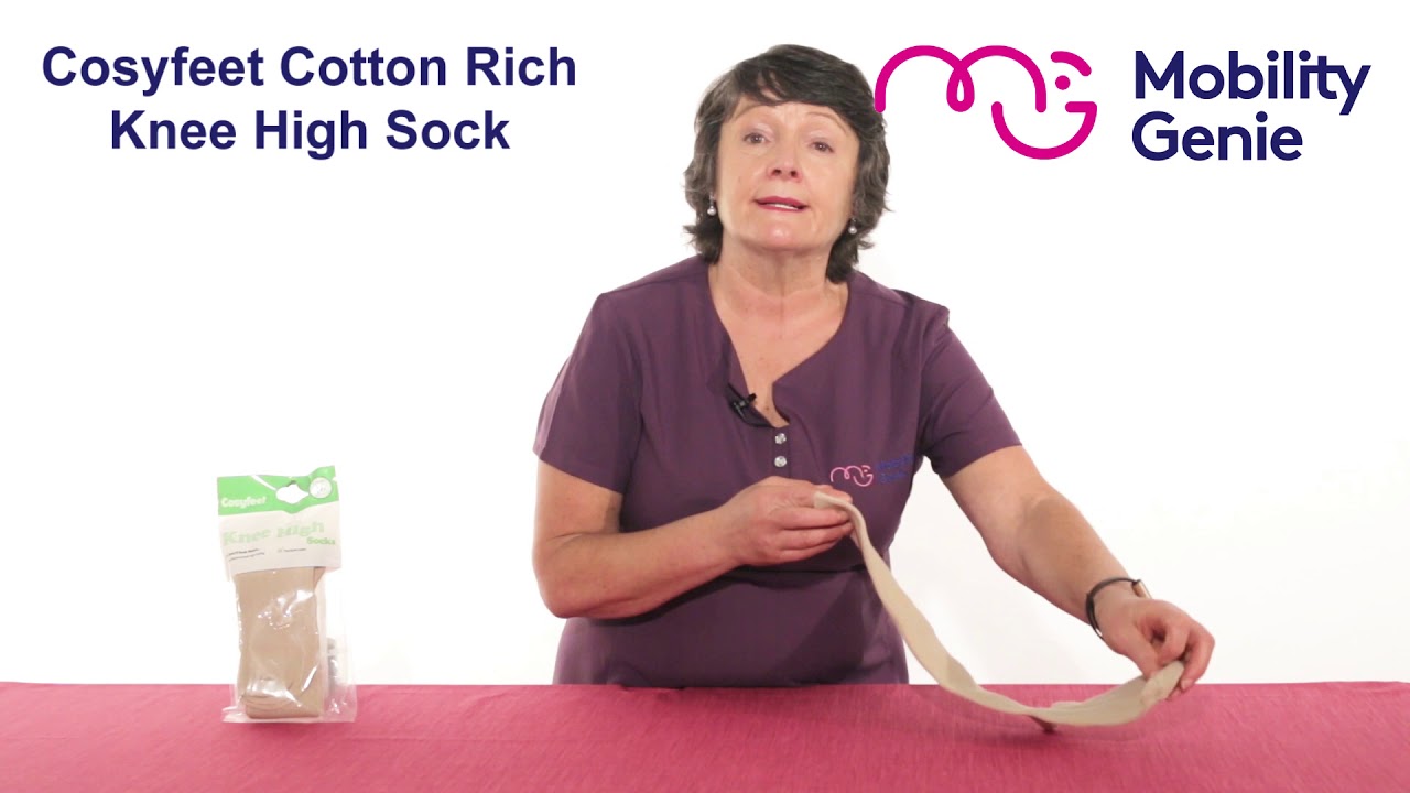 Cotton Rich Knee High Socks | Cosyfeet | Mobility Genie - YouTube