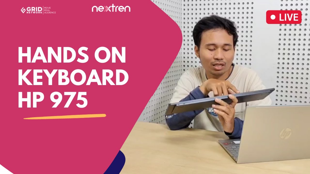 Hands on HP 975 dual-mode wireless keyboard | NextUnboxing - YouTube