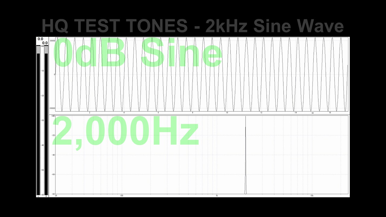 【高音質】 2kHz Sin波(正弦波) - YouTube