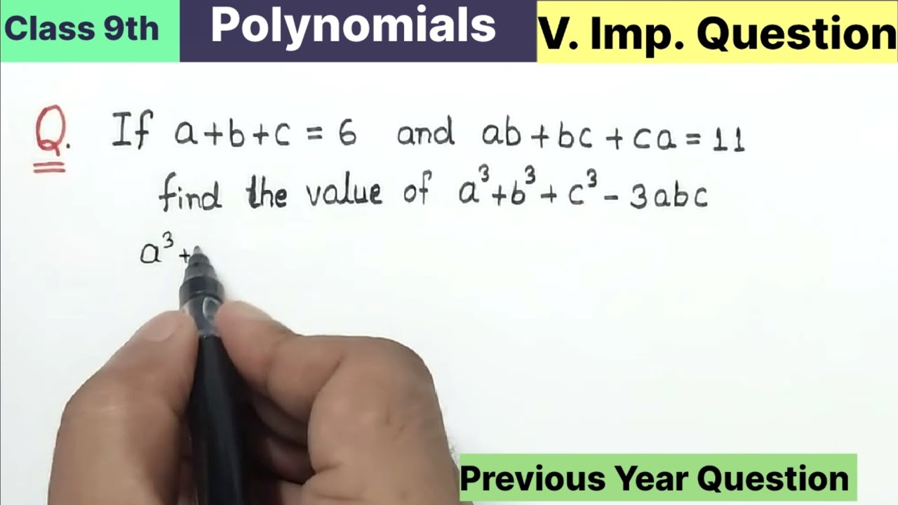 Class 9th ch-2 Polynomials Important Question | Previous Year Question ...