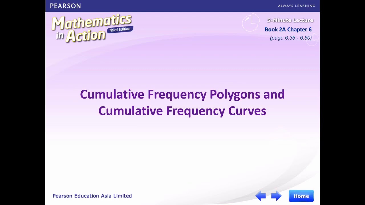 S.2 Ch6C01 Cumulative frequency polygon - YouTube