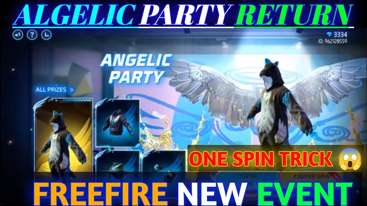 Angelic party || Free fire new event || Anjalic Dino Return || One Spin ...