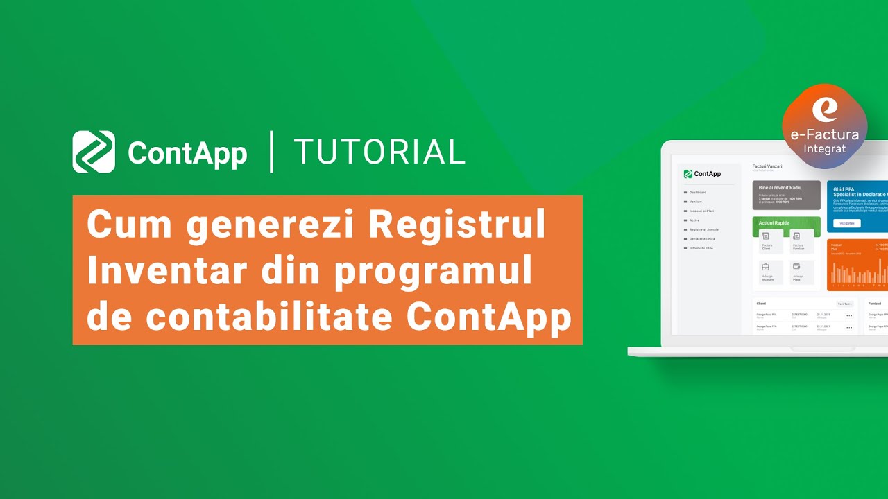 Cum se generează Registrul inventar din ContApp - YouTube