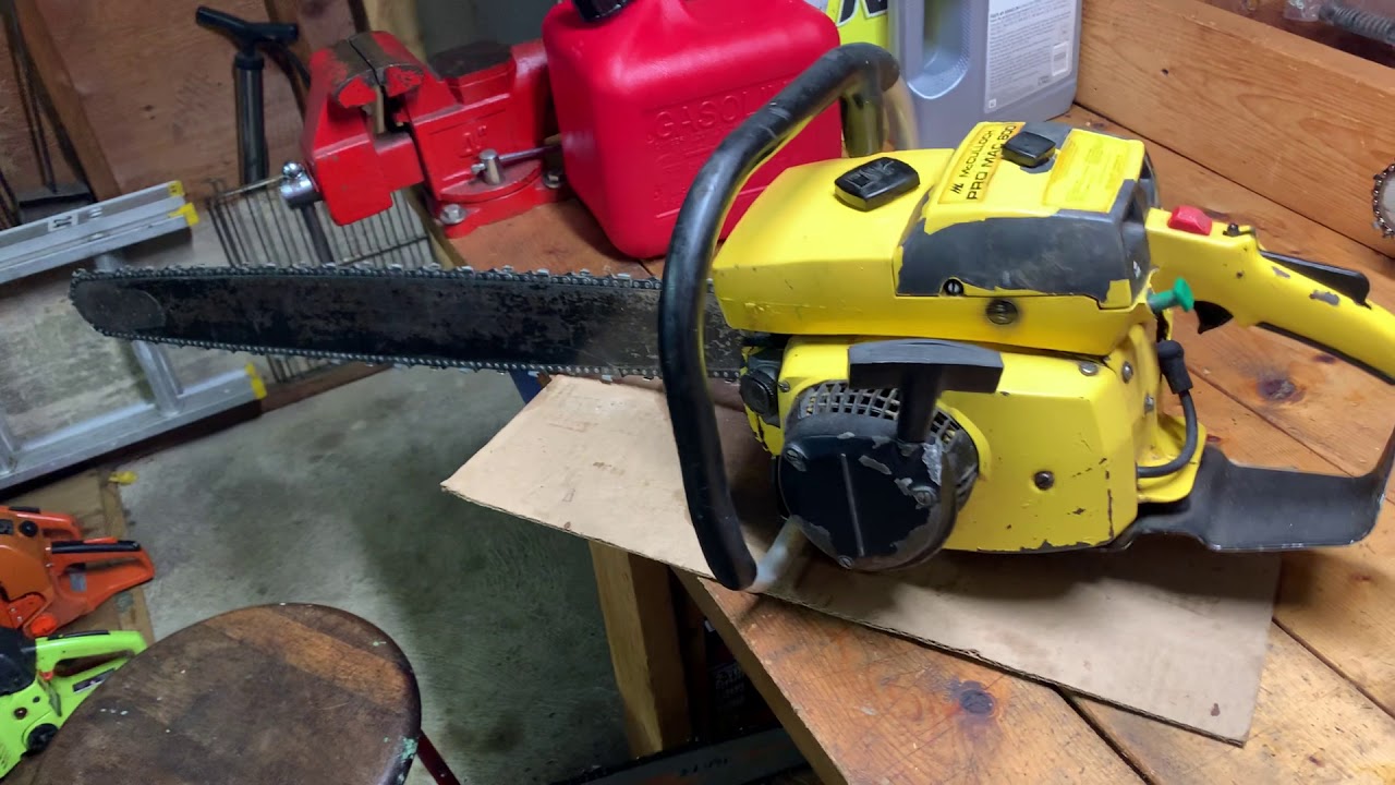 McCulloch Pro Mac 800 chainsaw - YouTube