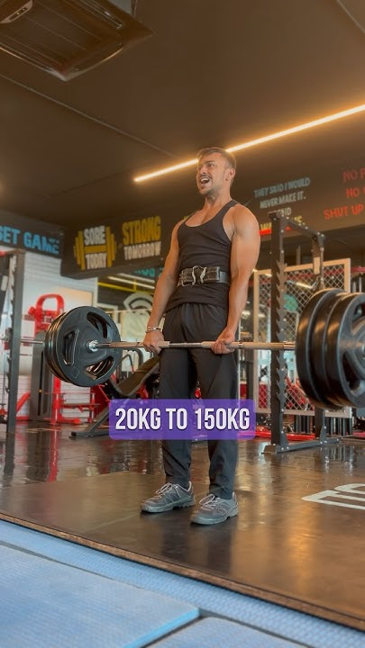 Deadlift - 20kg to 150kg - YouTube