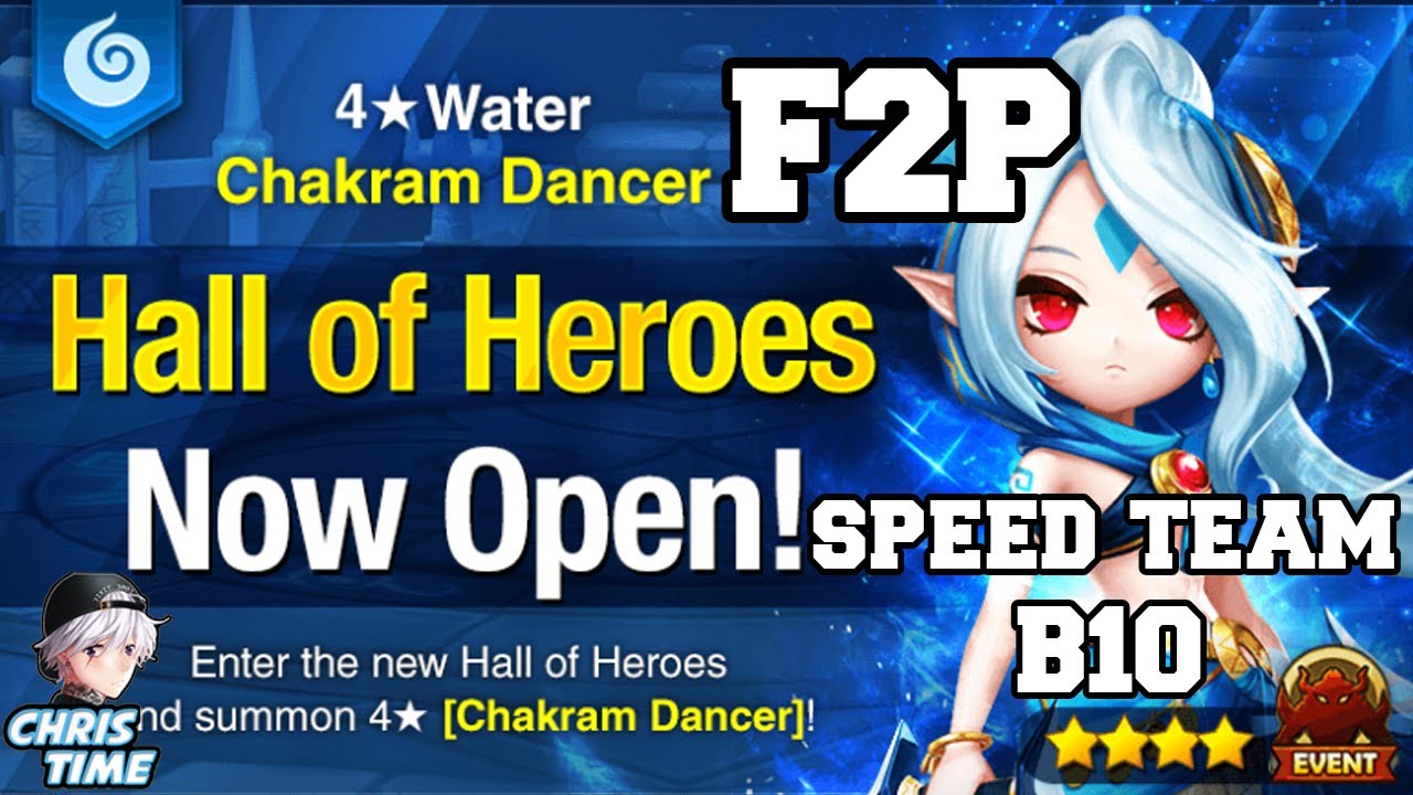 WATER CHAKRAM DANCER HALL OF HEROES (Talia) F2P B10 SPEED TEAM 100% ...