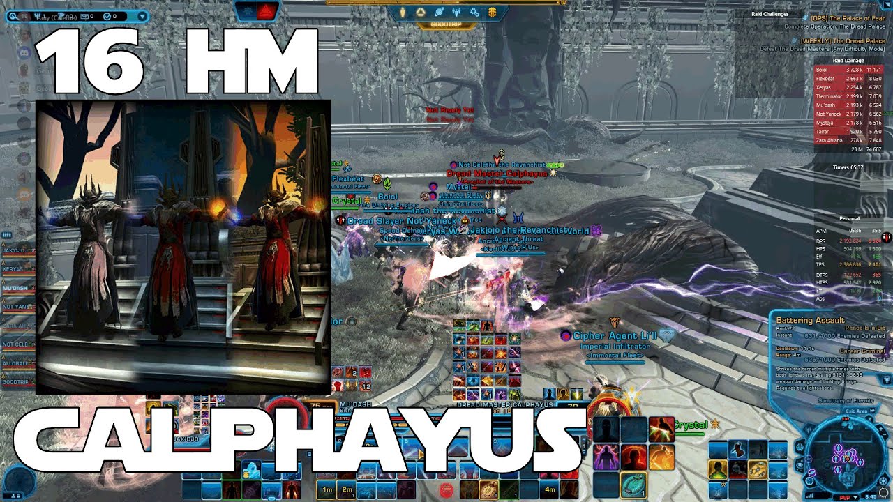 SWTOR 16M HM Dread Master Calphayus - YouTube