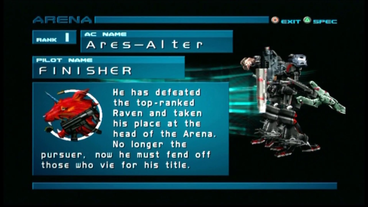 Armored Core 2 PS2 Ares Alter vs Ares and Matthias - YouTube