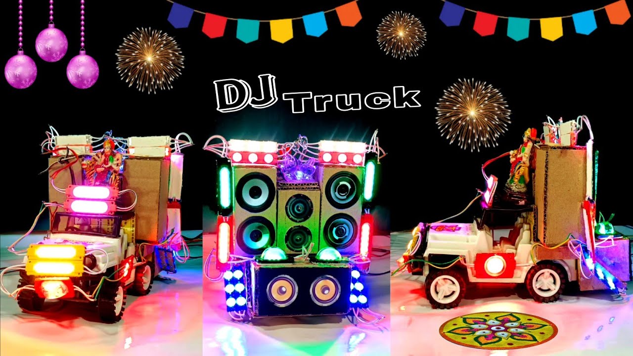 How to make dj gadi truck | Dj disco Light | mini mobile dj truck | dj ...