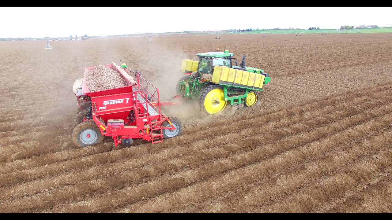 Potato Planter 8 Row Spudnik 16' - YouTube