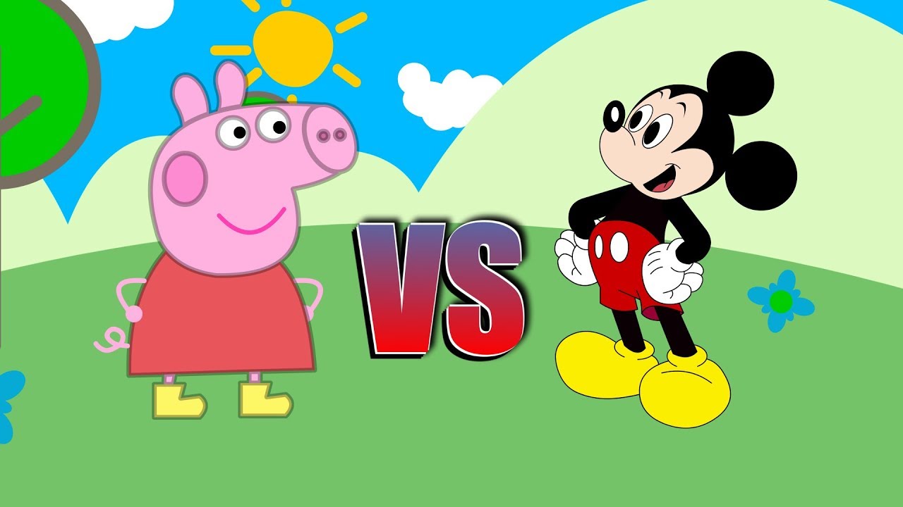 Peppa Pig vs Mickey Mouse - BATALLAS DE RAP ANIMADAS - YouTube