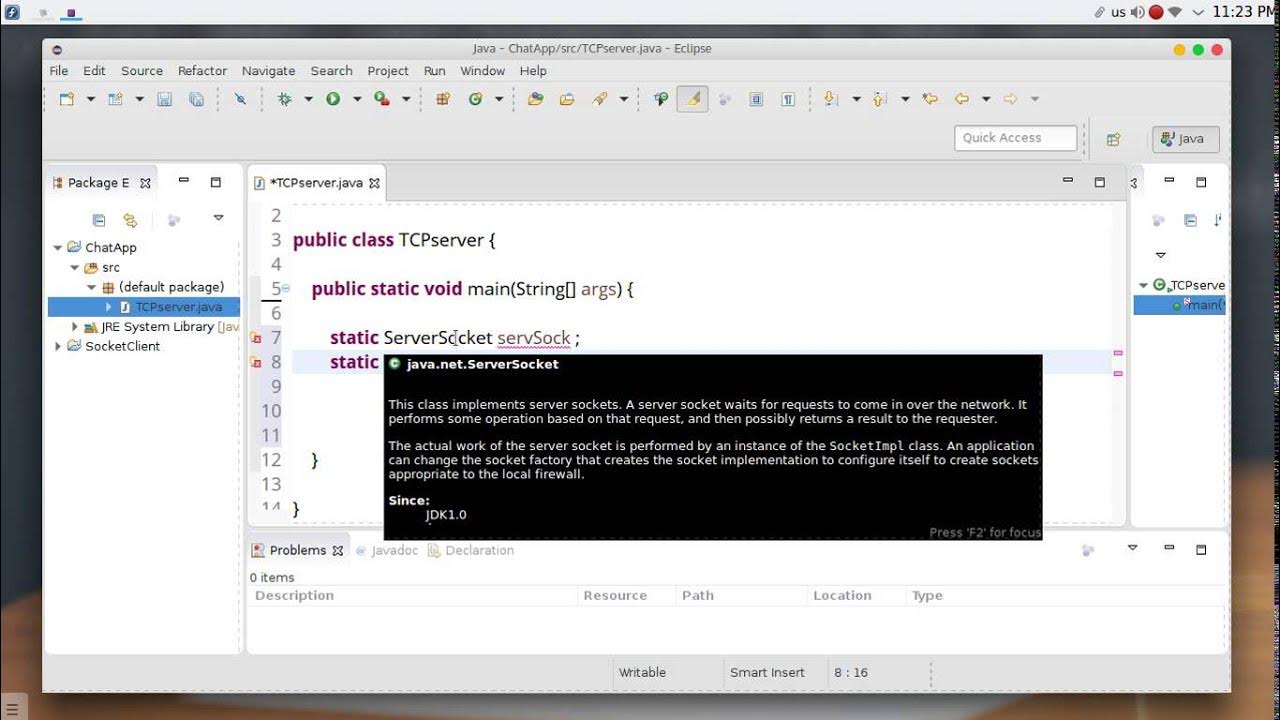 62 JAVA Networking Chat Server Client TCP - YouTube