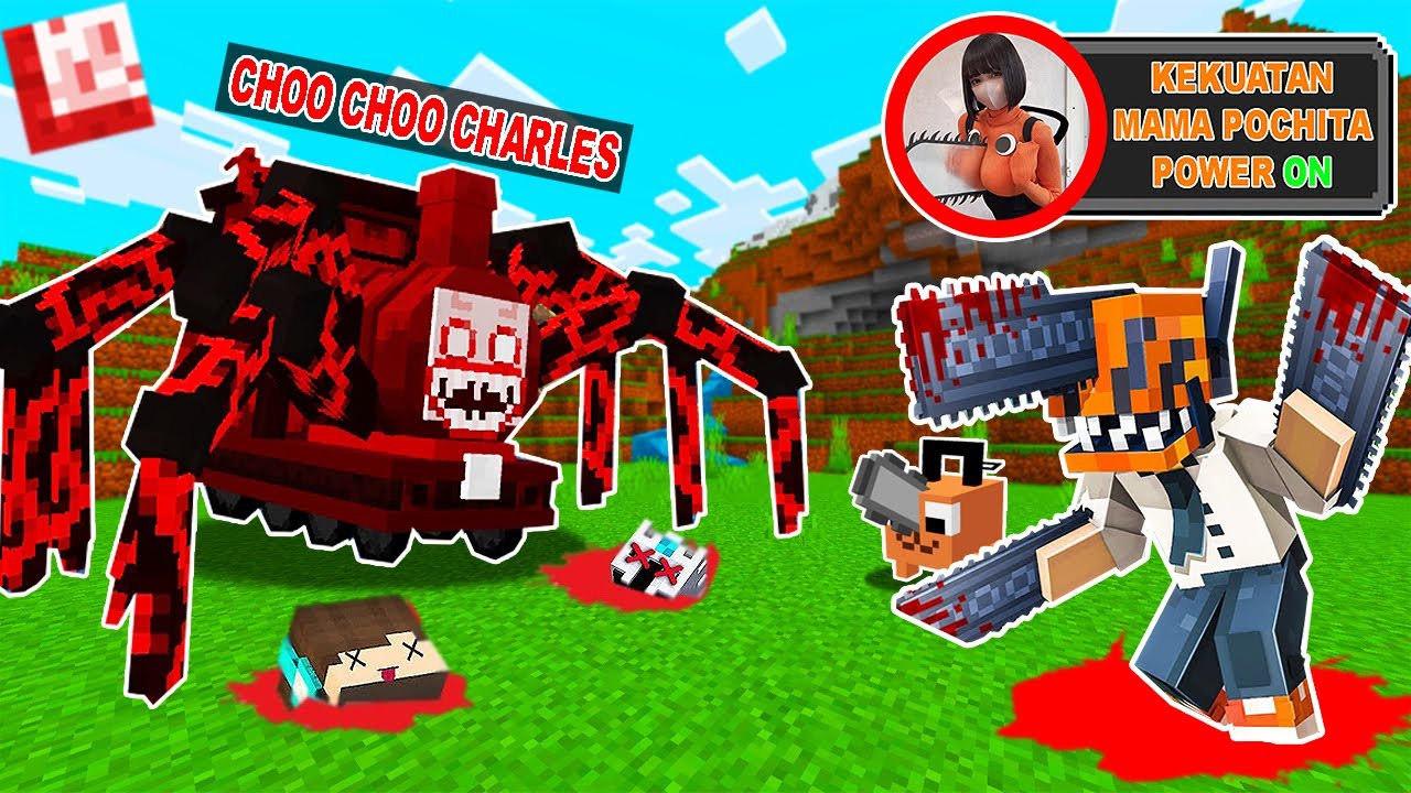 KERETA LABA2 CHOO CHOO CHARLES VS POCHITA CHAINSAW MAN SI IBLIS ...