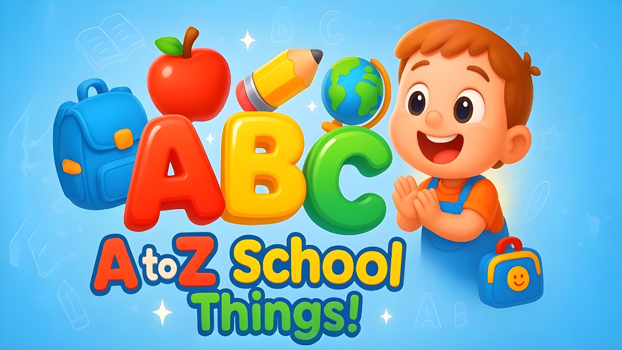 🎒 Back to School ABCs | Learn A to Z School Supplies for Kids 🖍️📚 - YouTube