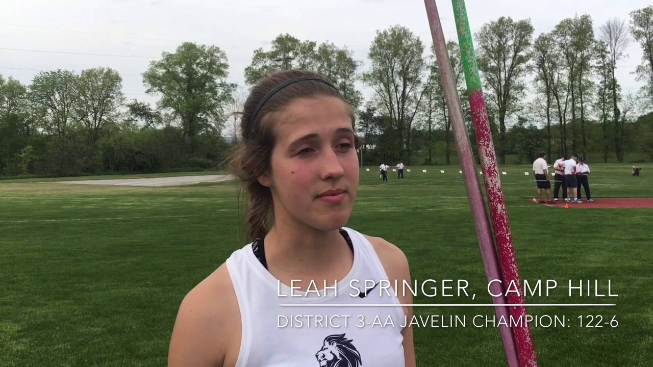 Camp Hill's Leah Springer wins javelin with final throw - YouTube