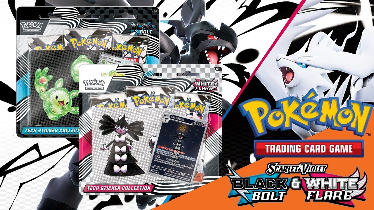 Pokémon TCG: Black Bolt White Flare Tech Sticker Collection opening ...