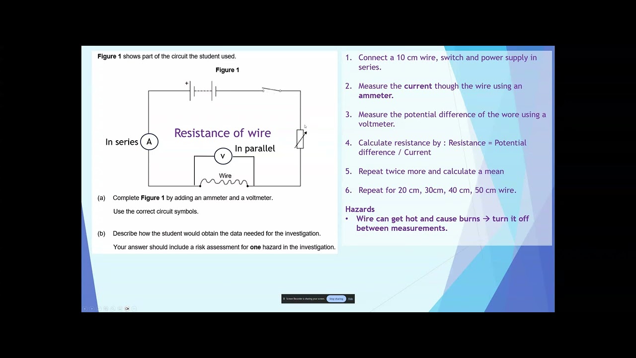 Required Practical 2 Resistance of a wire - YouTube