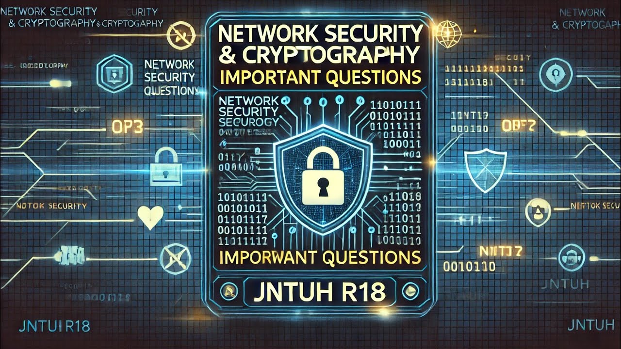 network security and cryptography jnth r18 important questions ece 4-1 ...