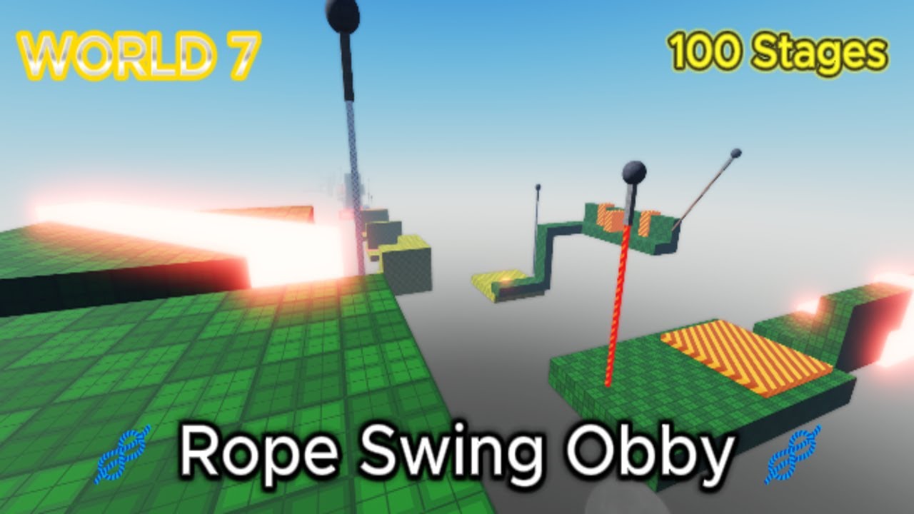 Rope Swing Obby - ALL STAGES (WORLD 7) - YouTube