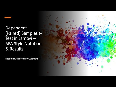 Dependent Paired Samples t-Test in Jamovi – APA Style Notation ...