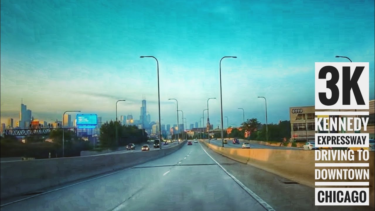 Driving to Downtown Chicago Pt 2: 3K Kennedy Expressway Express Lane ...