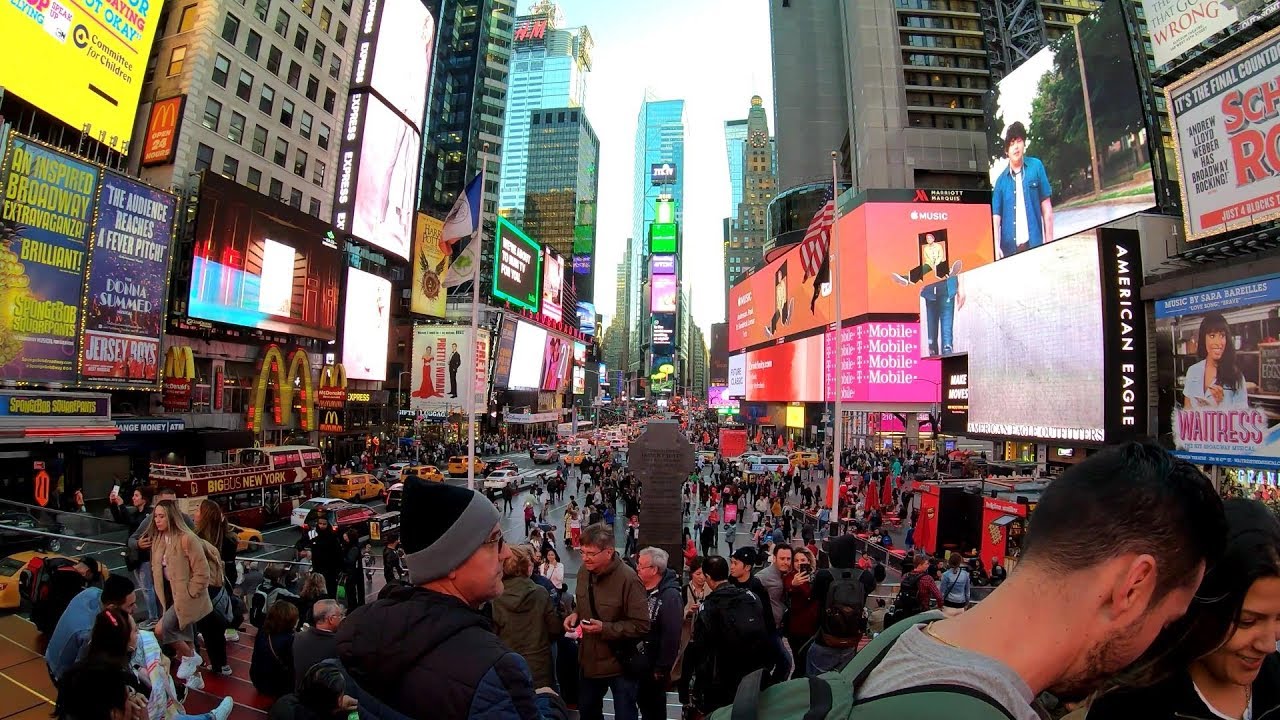 4K 360° New York City: Times Square, Manhattan - YouTube