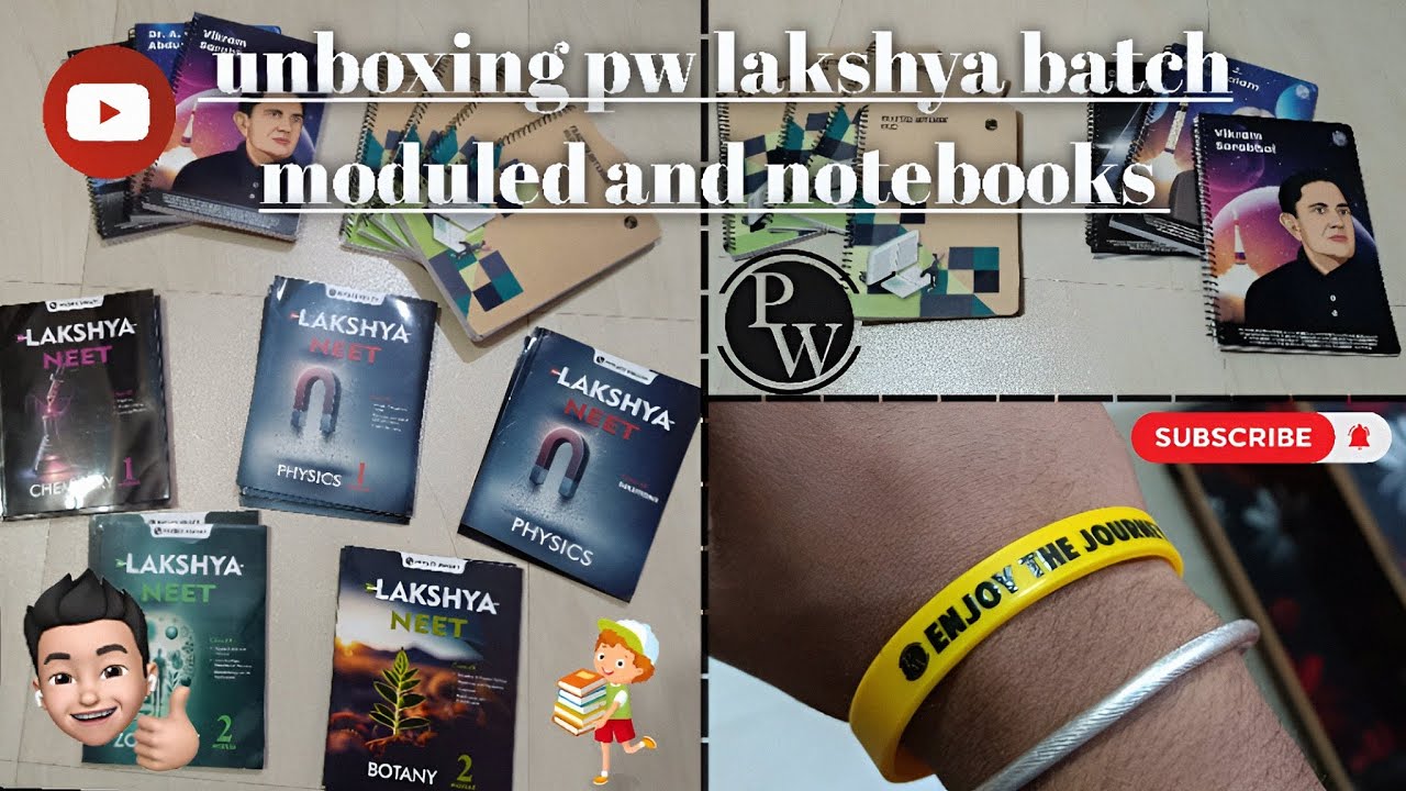 Unboxing pw modules and notebooks/Lakshya NEET/Unboxing and overview 📚 ...