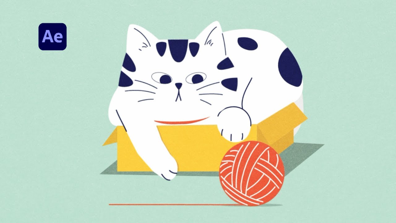 Cat Playing with Yarn Animation - After Effects Tutorial #94 - YouTube