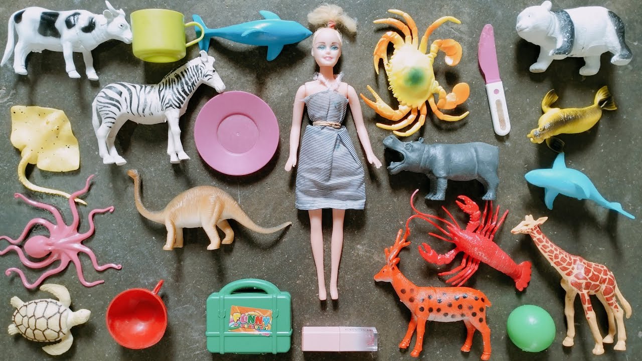 New animal toys, panda, sea lion, shark, giraffe, deer, lobster ...