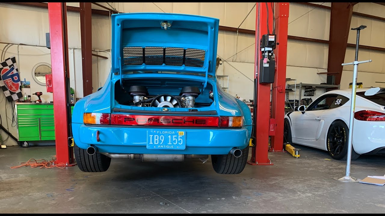 Starting up the brand new Porsche air cooled 3.6 engine - YouTube