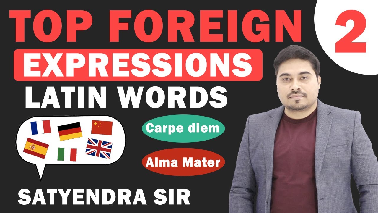 Top foreign expressions in English(Latin Words) Part 2 by Satyendra Sir ...