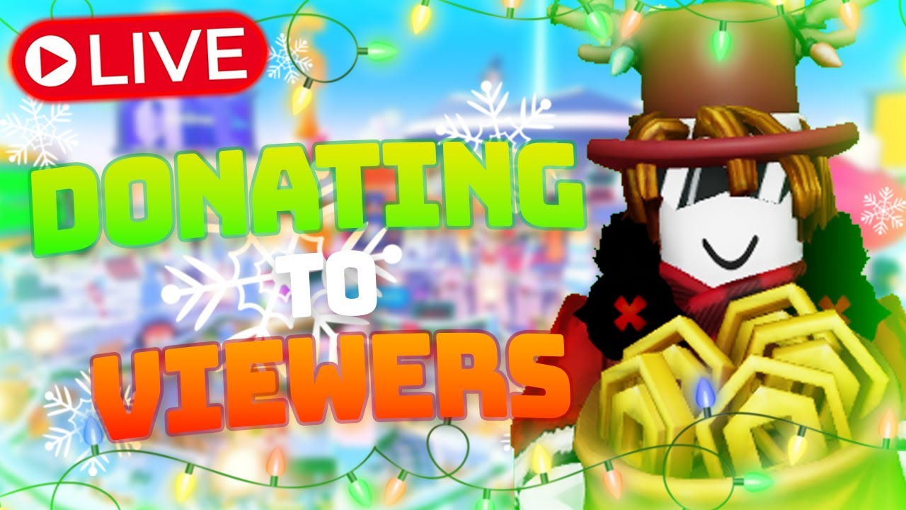 PLS DONATE DONATING TO VIEWERS (Roblox) 💸🎅 I GOT A NEW PC - YouTube