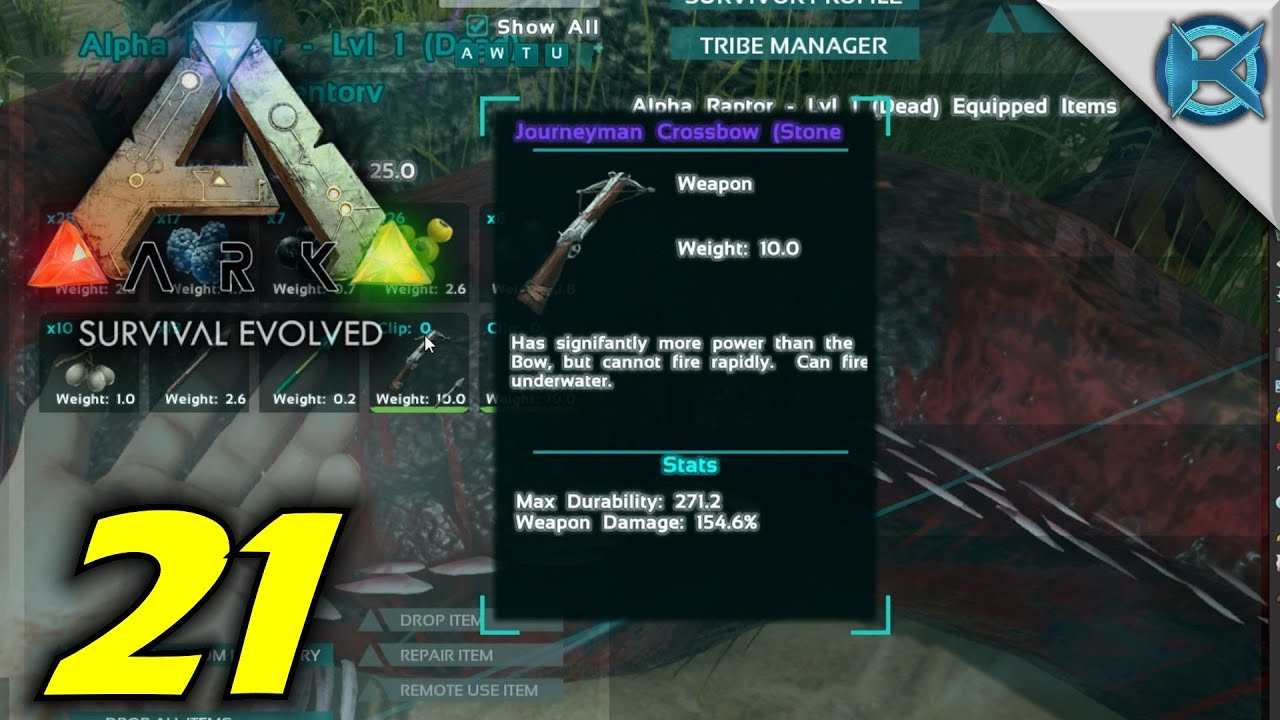 ARK Survival Evolved -Ep. 21- "Alpha Raptor Kill & Purple Drop ...