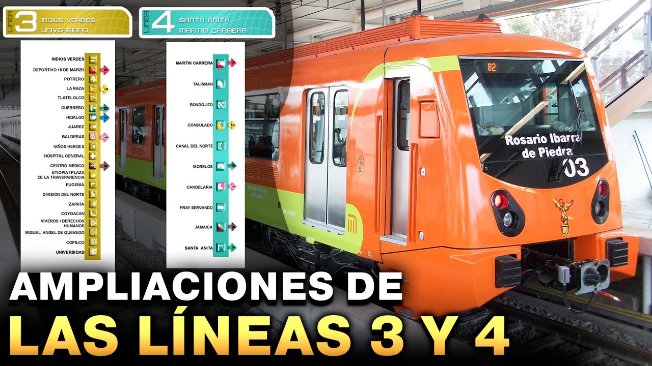 ¡METRO ECATEPEC en CDMX! Ampliación de las Líneas 3 y 4 APROBADA - YouTube