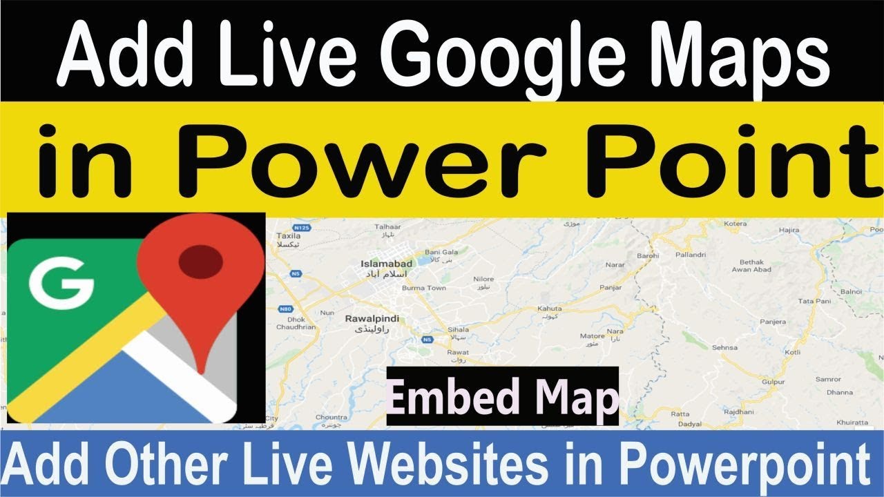 How to Add Google Maps(Interactive) in PowerPoint Tutorial - YouTube